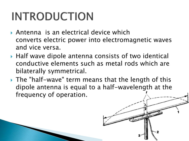 Half wave dipole antenna | PPTX