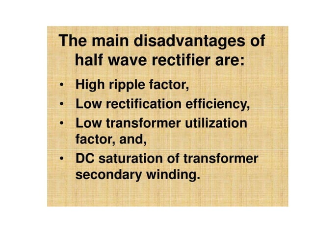 half wave rectifer.pptx | Consumer Electronics | Technology & Computing