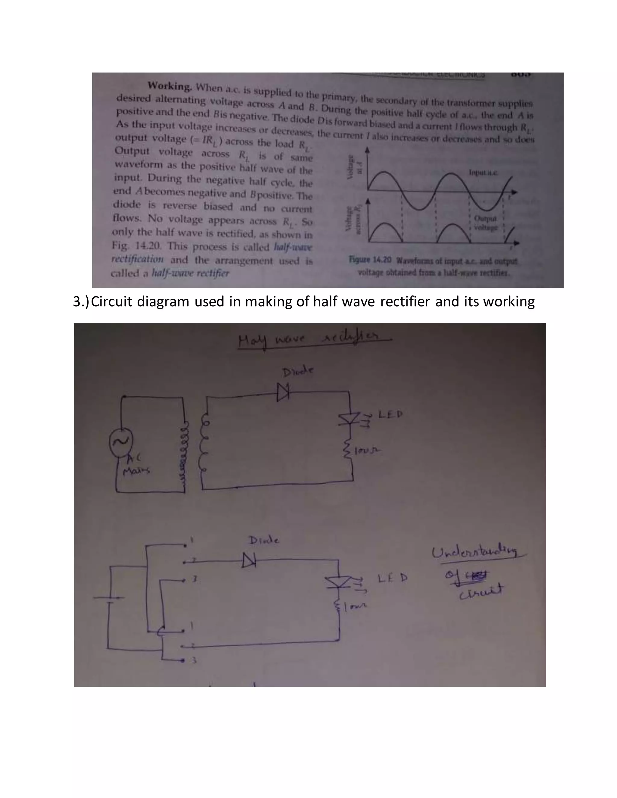 Half wave rectifier | DOCX
