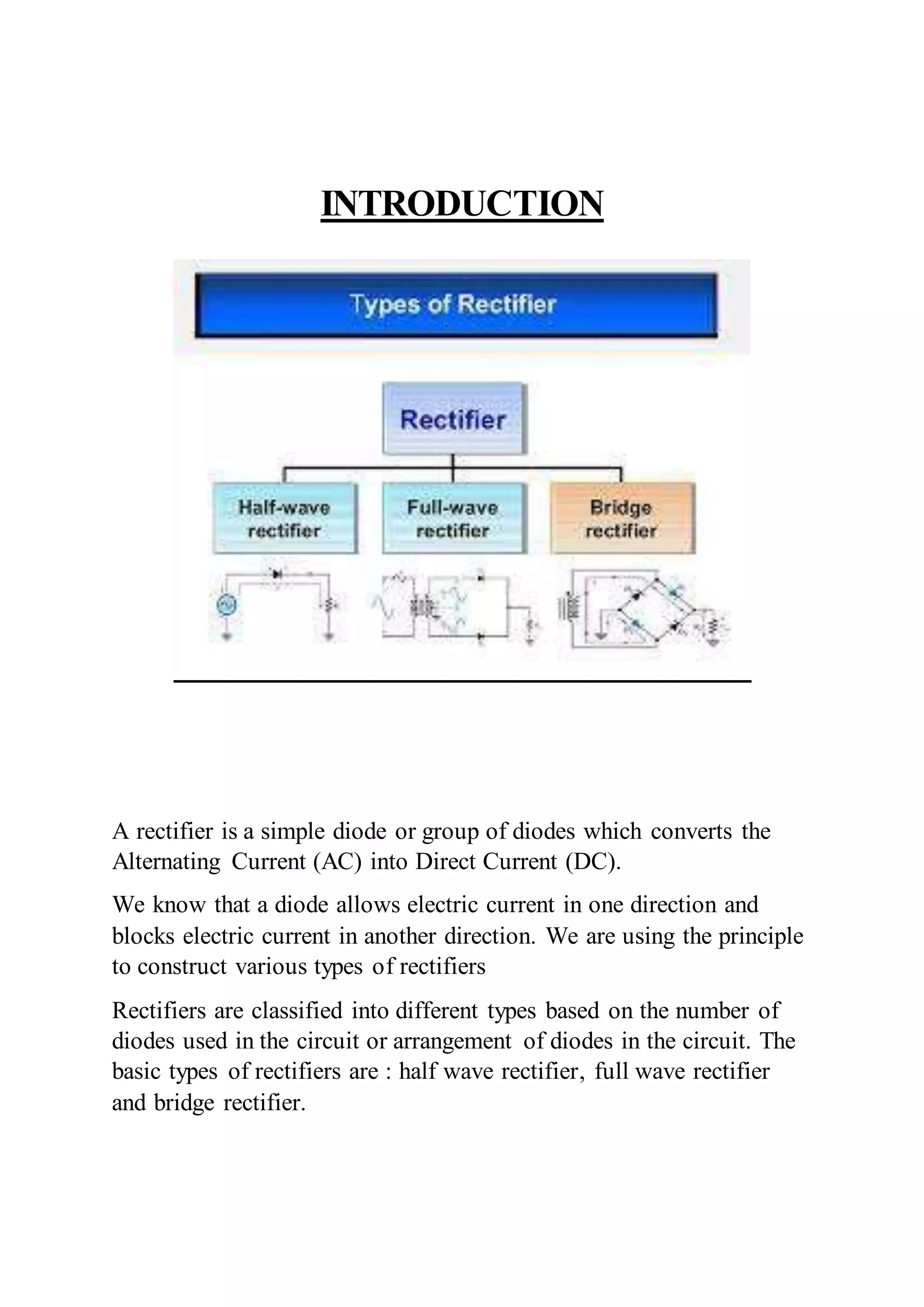 Half wave rectifier | DOCX