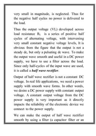 Half wave rectifier (recovered) | DOCX
