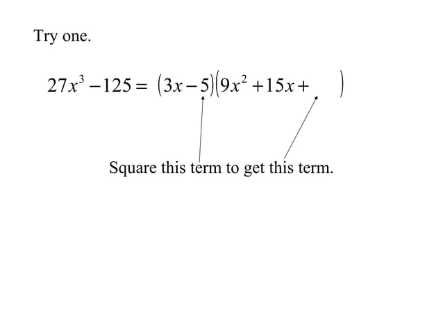 Factoring Cubes