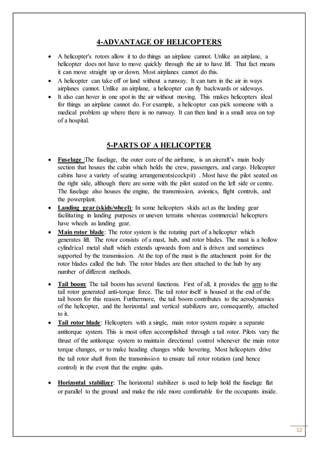 Hal helicopter division report | DOCX