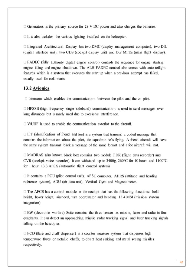 Hal helicopter division report | DOCX