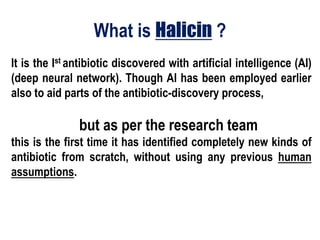 Halicin antibiotic | PPTX