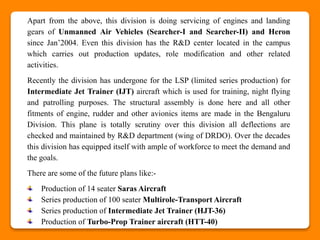 TRAINING REPORT ON HAL IJT & DORNIER | PPTX