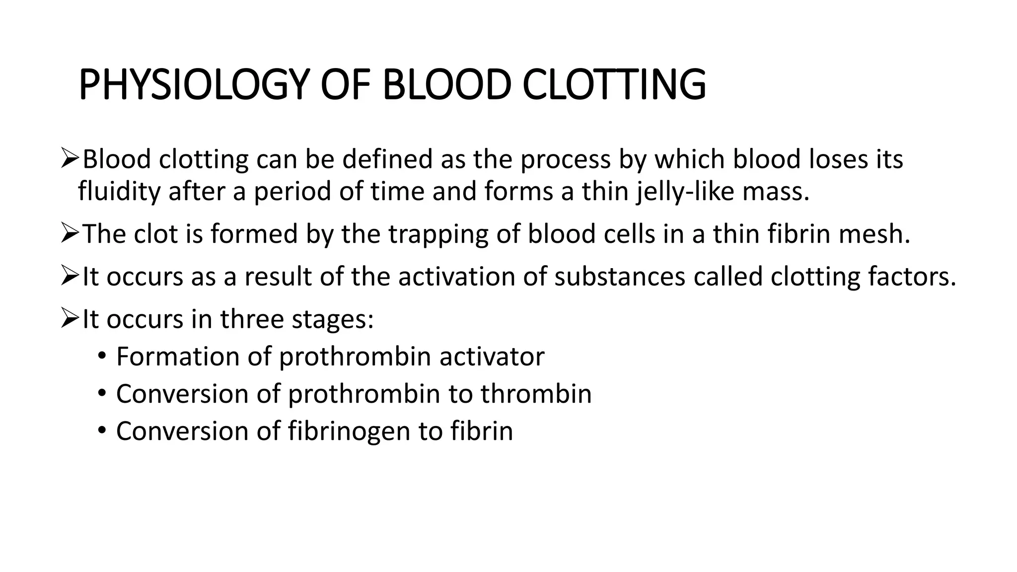 Blood clotting and tests for blood clotting | PPTX