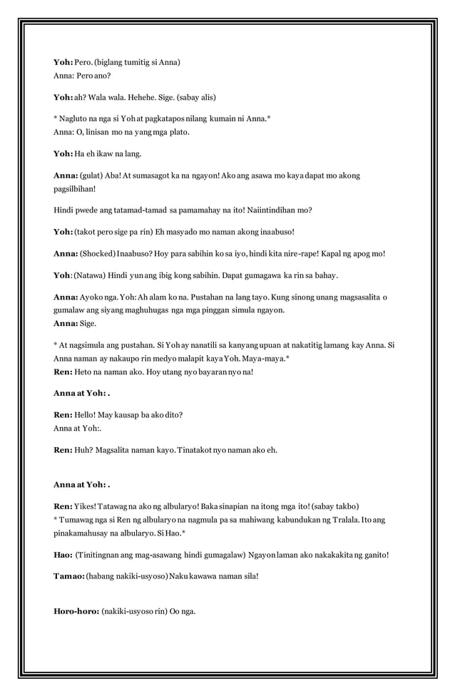 HALIMBAWA NG MGA DULA | DOCX