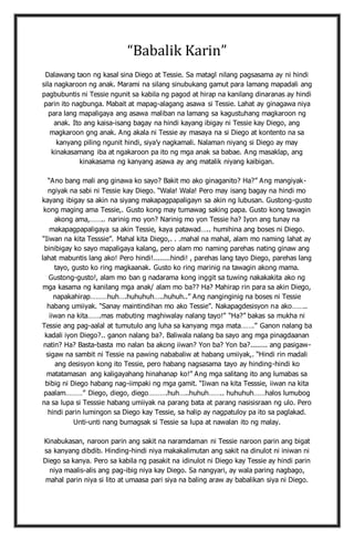 Maikling Kwento At Pabula