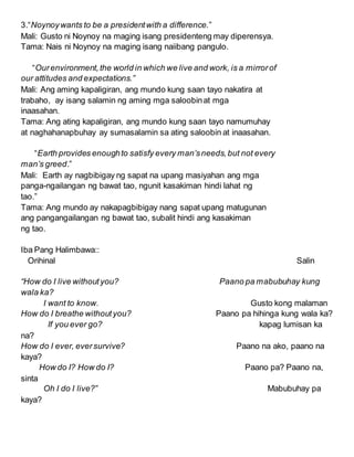 Halimbawa ng pagsasaling wika | DOCX