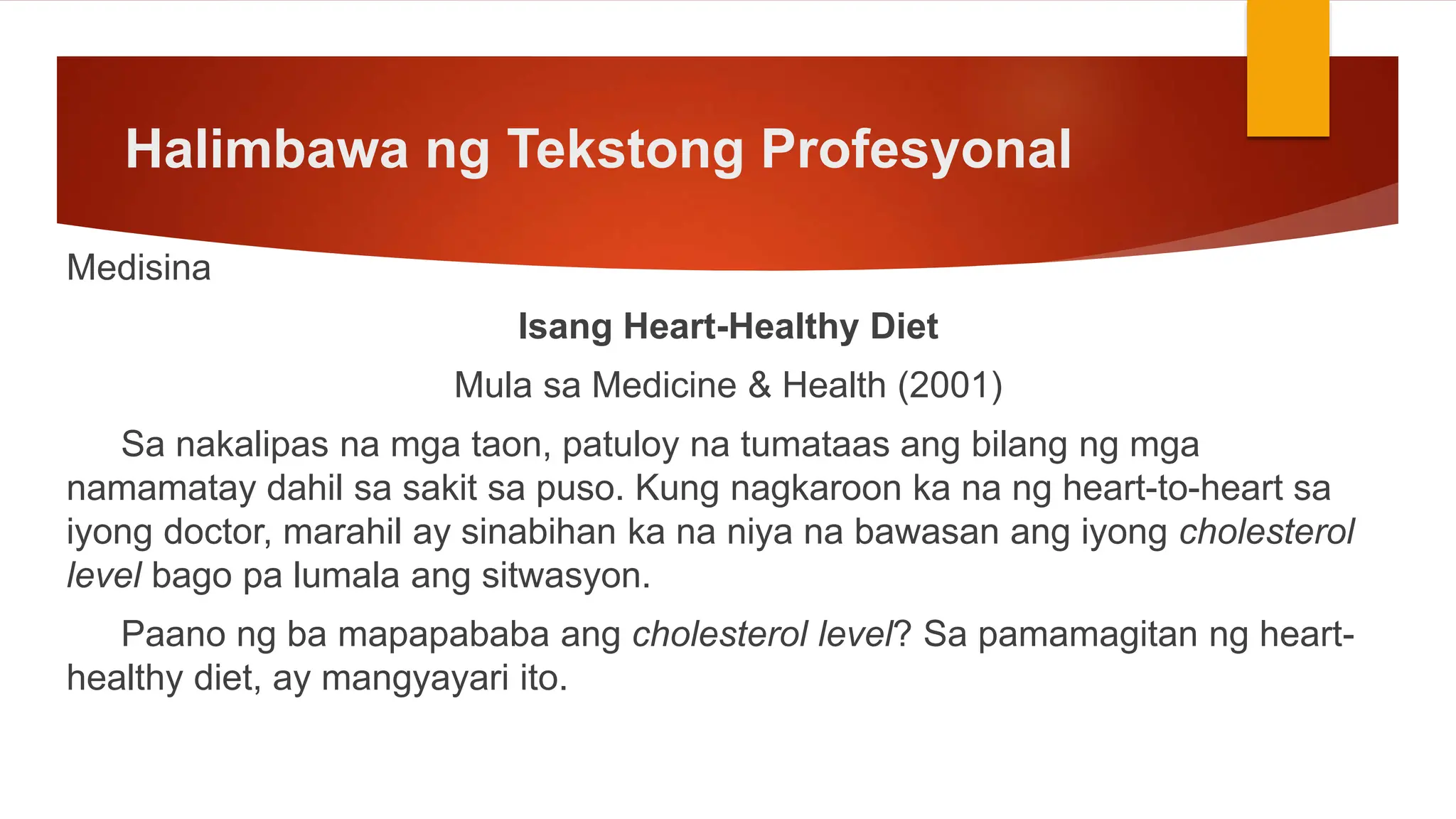 Tekstong propesyunal para sa mga mag-aaral | PPTX