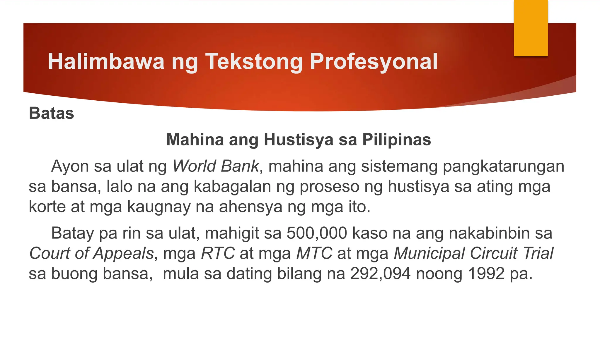 Tekstong propesyunal para sa mga mag-aaral | PPTX