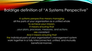 Visualizing the Understanding of "Baldrige Excellence Model" | PPT
