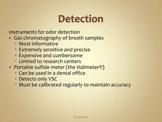Halitosis | PPTX | Ear, Nose and Throat Conditions | Diseases and ...