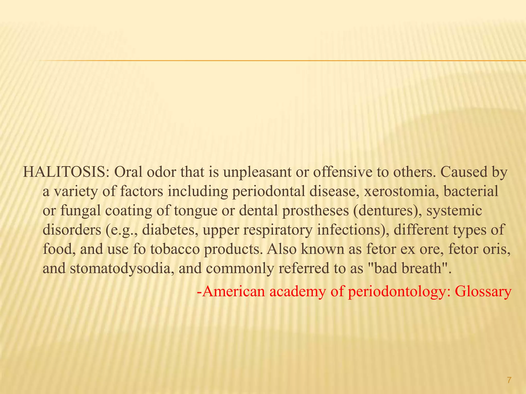 Halitosis | PPTX