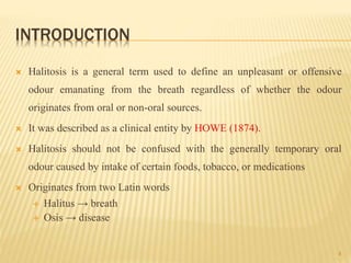 Halitosis | PPTX