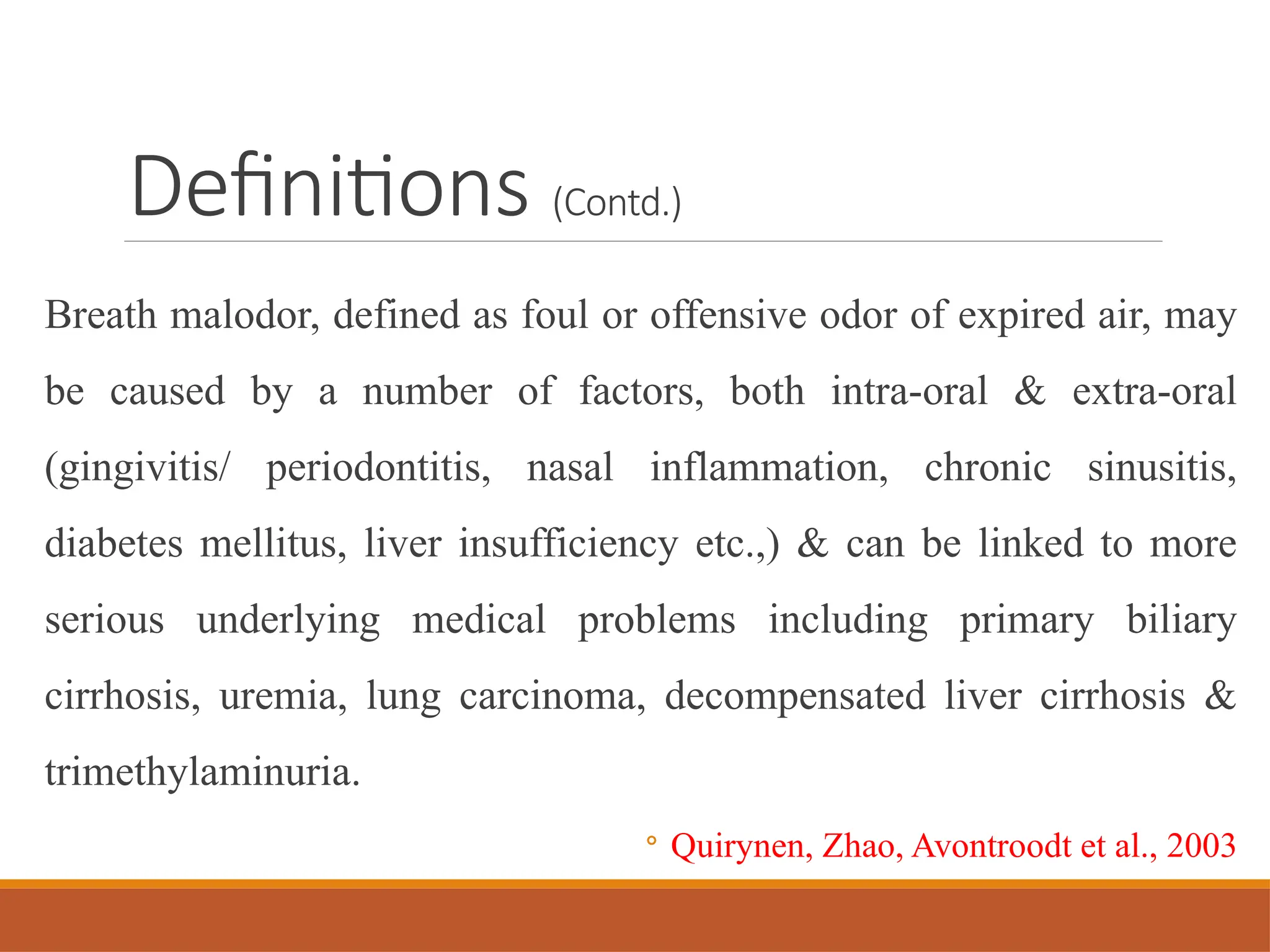 halitosis.pptx Halitosis periodontology carranza | PPTX