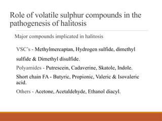 halitosis.pptx Halitosis periodontology carranza | PPTX