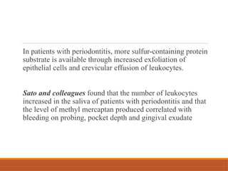 halitosis.pptx Halitosis periodontology carranza | PPTX