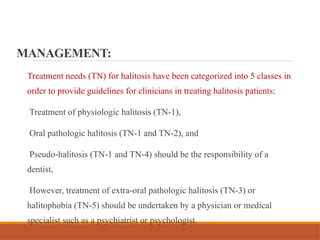 halitosis.pptx Halitosis periodontology carranza | PPTX