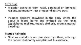Halitosis ppt | PPTX