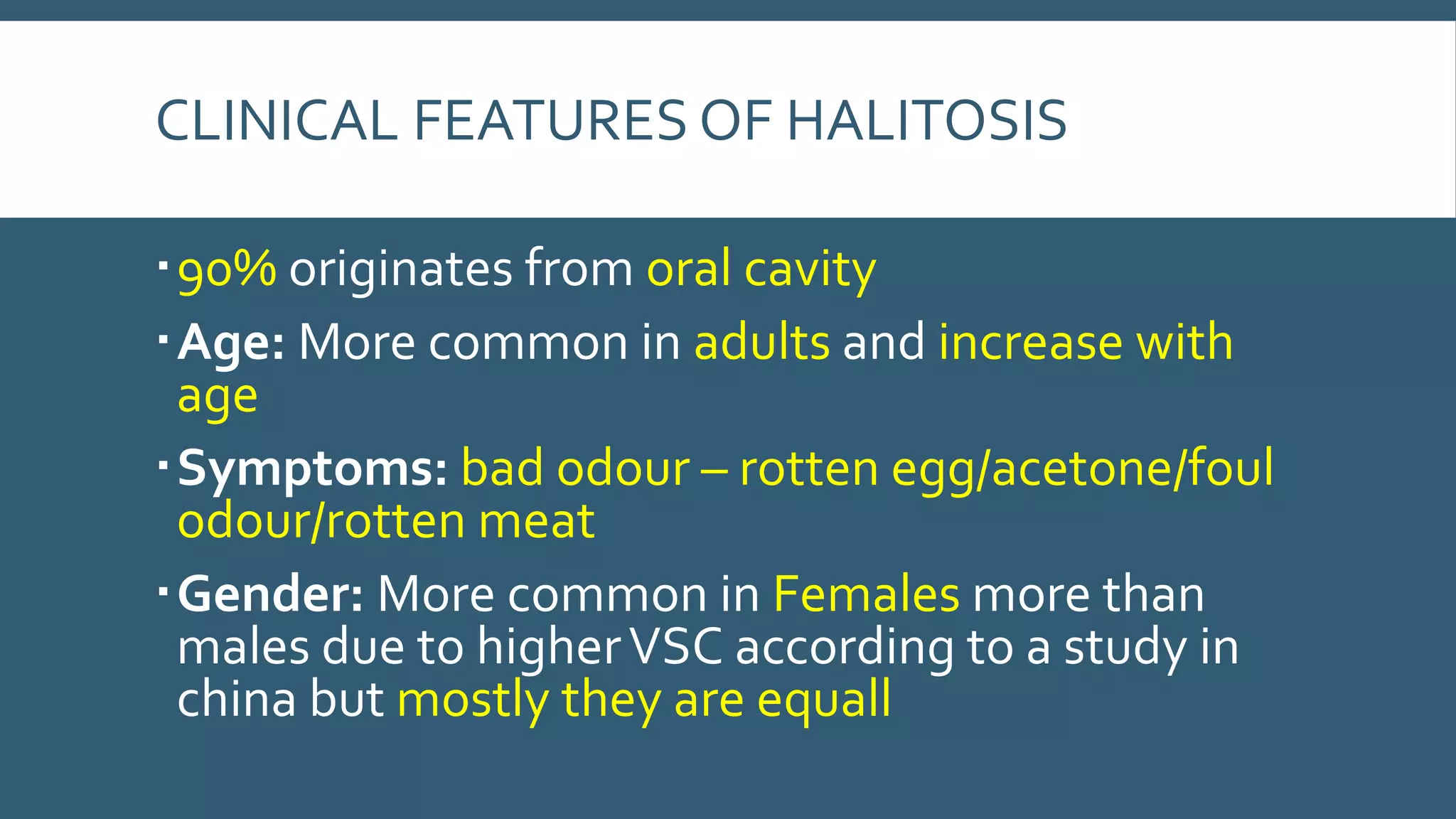 Halitosis - bad breath presentation | PPTX
