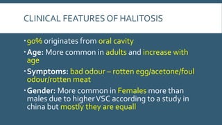 Halitosis - bad breath presentation | PPTX