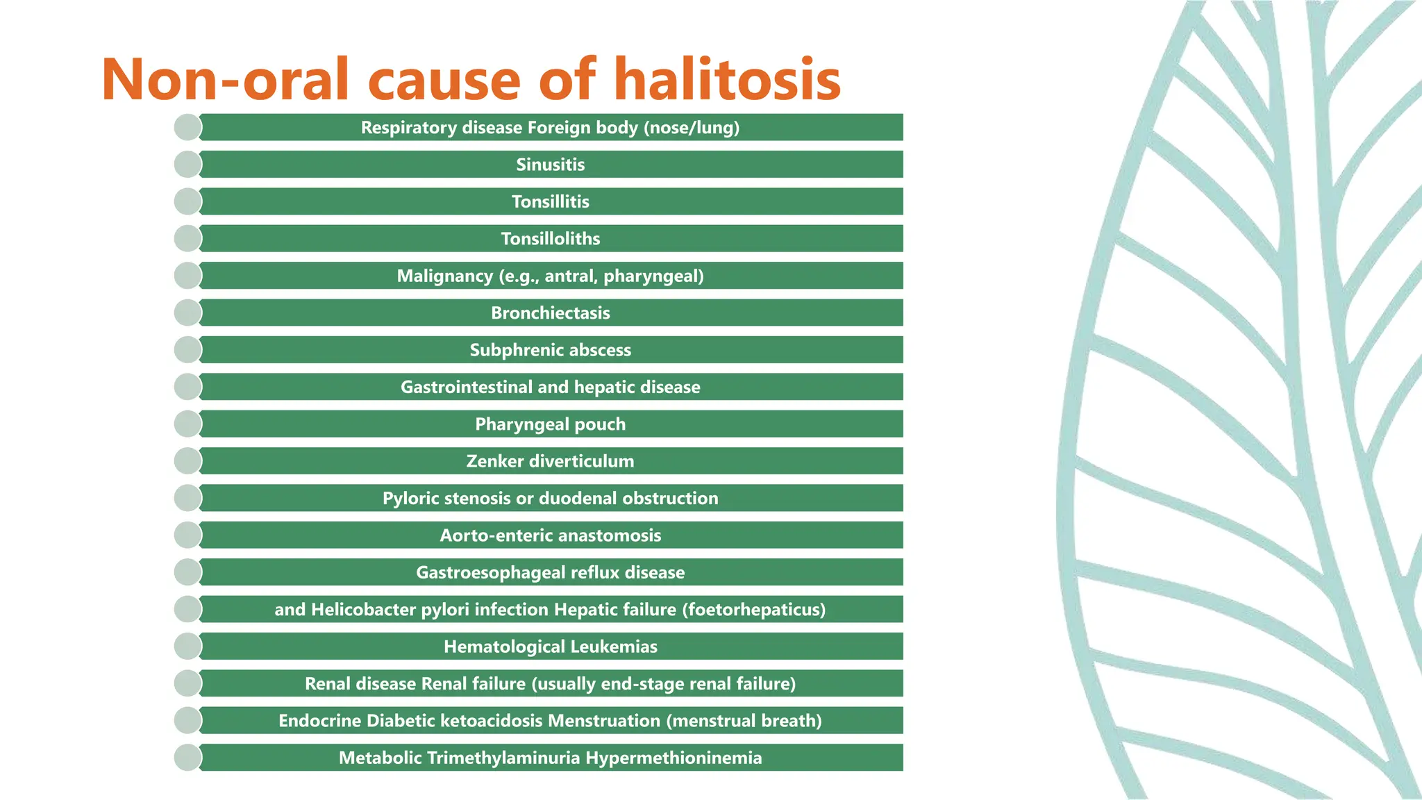 Halitosis ORAL MALODOR PERIODONTICSNTICS | PPTX