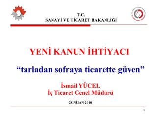 Tarladan Sofraya Ticarette Güven | PPT
