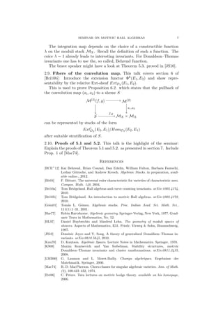Seminar on Motivic Hall Algebras | PDF