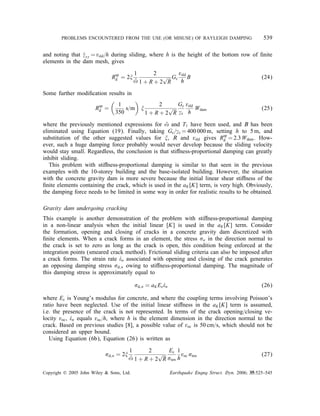 Hall 2006 problems-encounteredfromuserayleighdamping | PDF | Geology ...