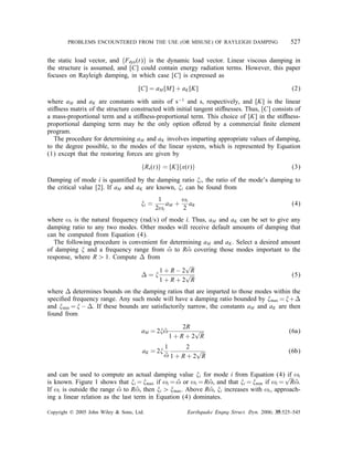 Hall 2006 problems-encounteredfromuserayleighdamping | PDF | Geology | Science