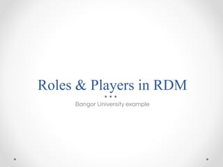 Roles & Skills for RDM | PPTX