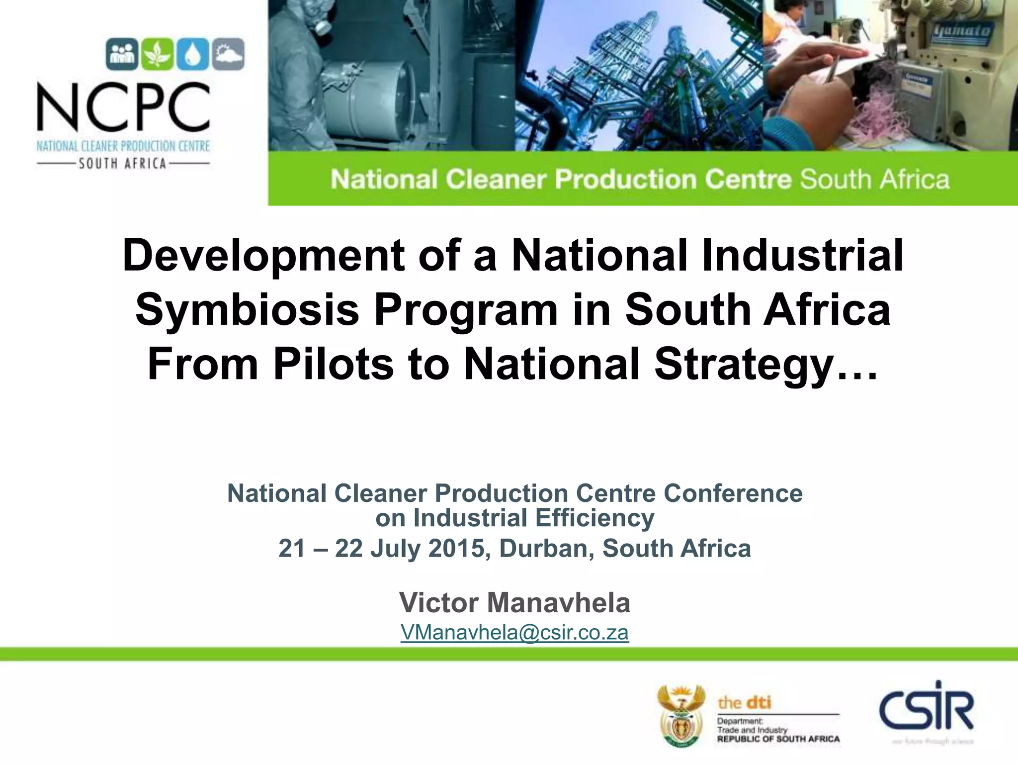 Hall 2D Tuesday15h00 - Victor Manavhela | PPSX