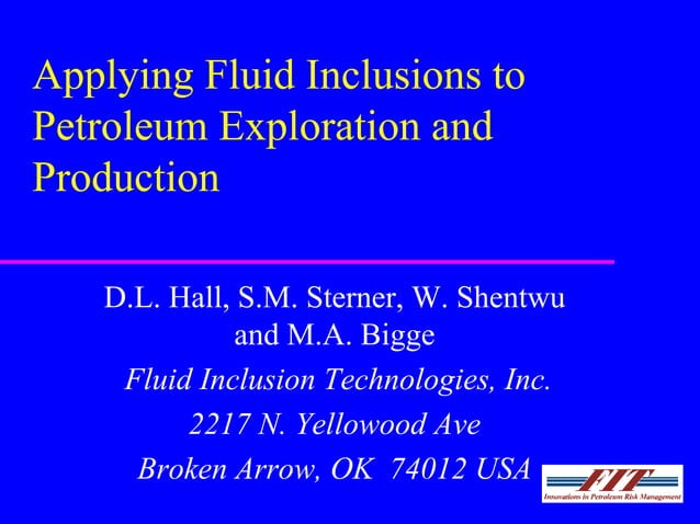 Fluid Inclusion Application in Petroleum E&P | PDF | Chemistry | Science