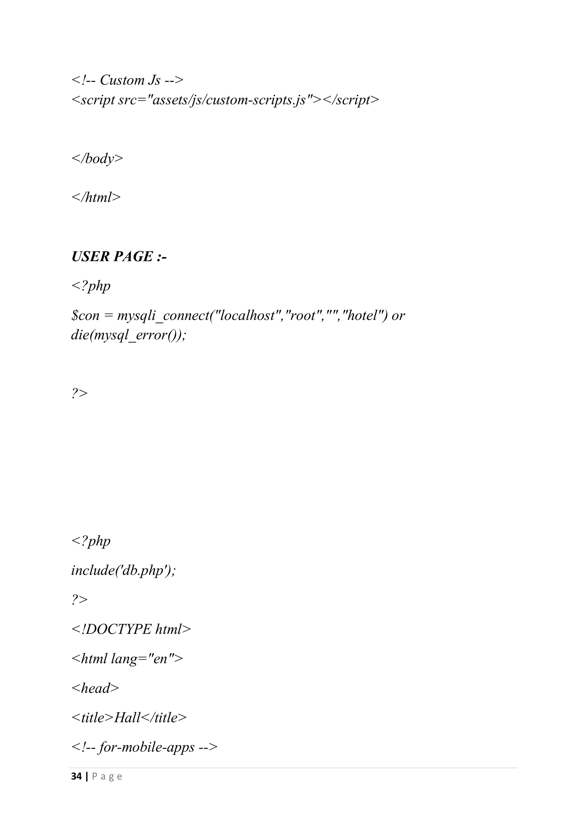 Hall booking system project report .pdf