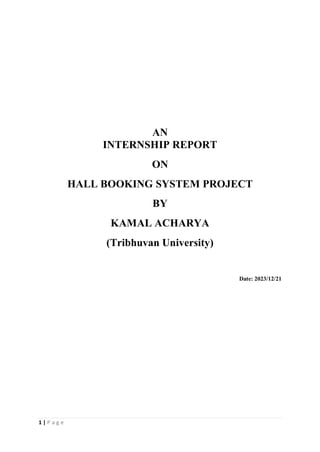 Hall booking system project report .pdf