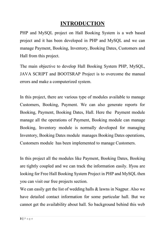 Hall booking system project report .pdf