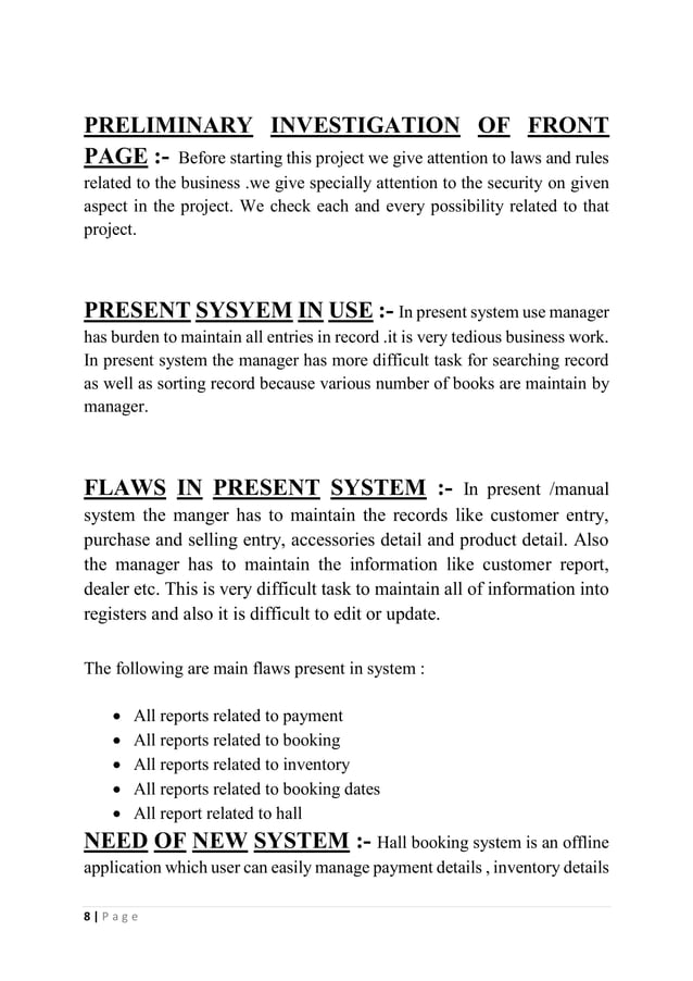 Hall booking system project report .pdf