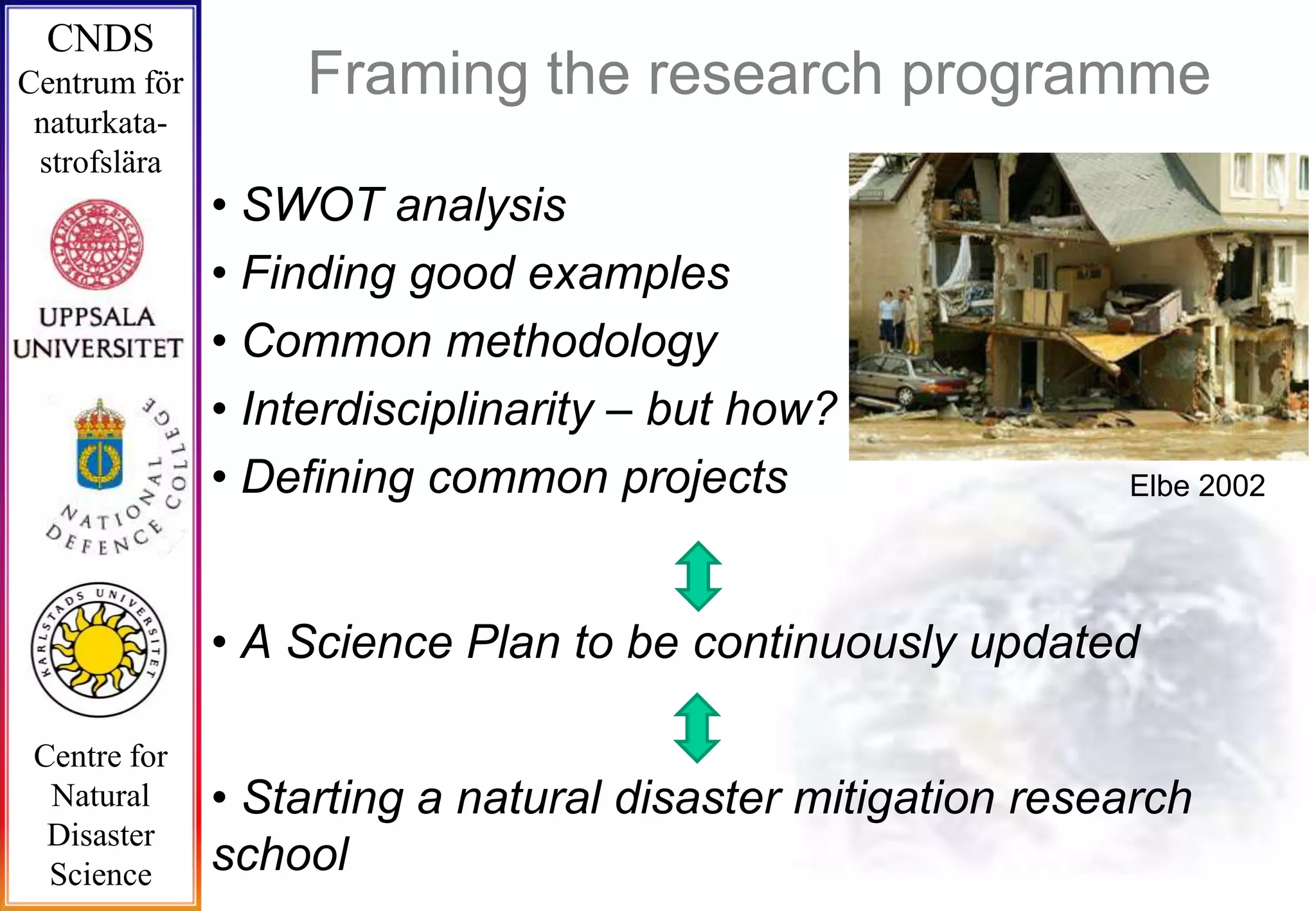 Centre for Natural Disaster Science (CNDS) – a strategic Swedish ...