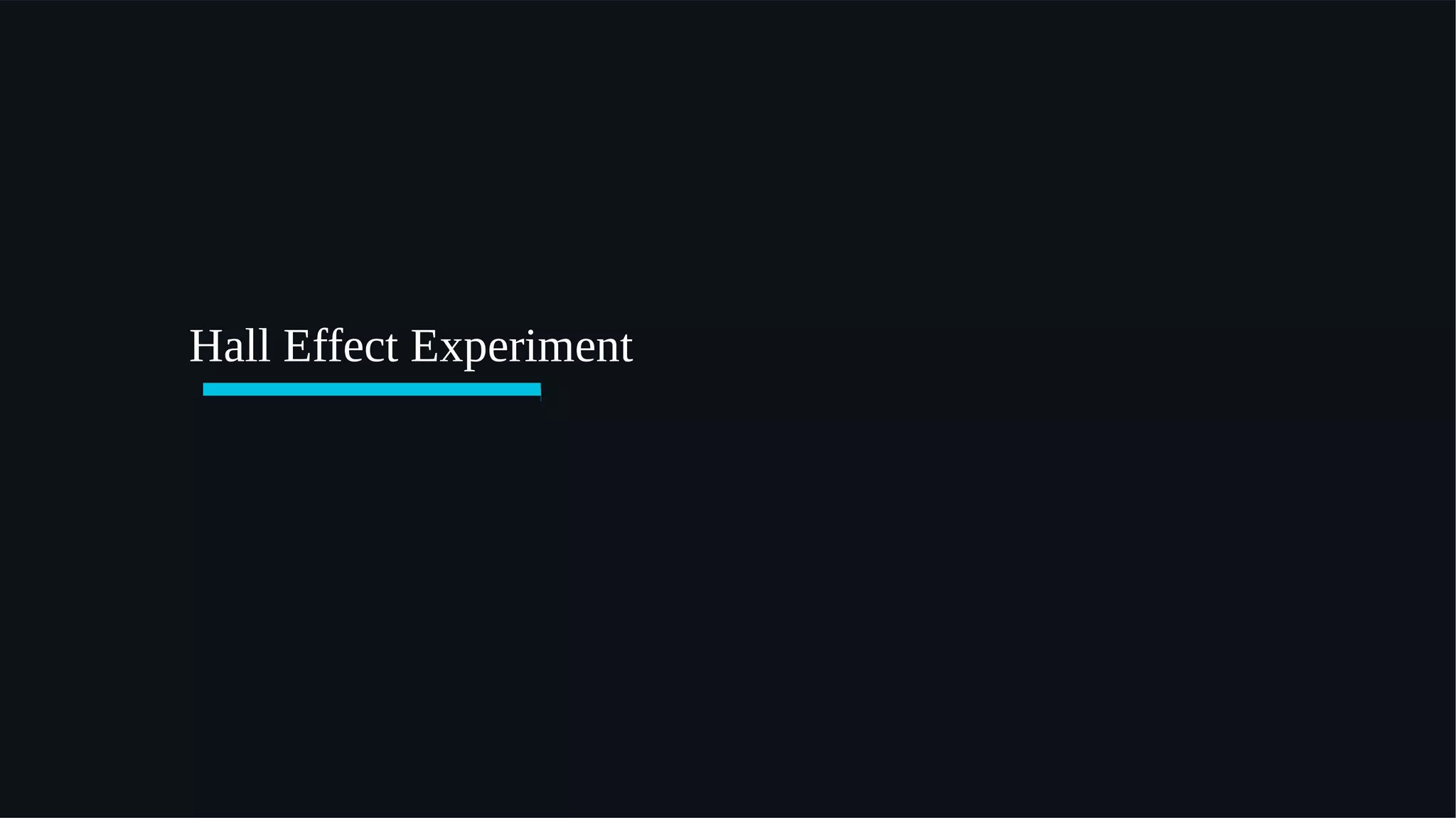 Hall Effect Experiment | PDF