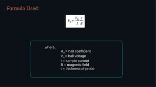 Hall Effect Experiment | PDF