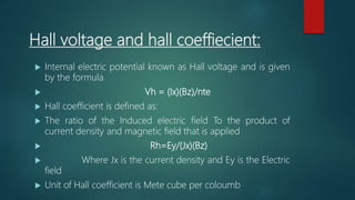 Hall effect | PPTX