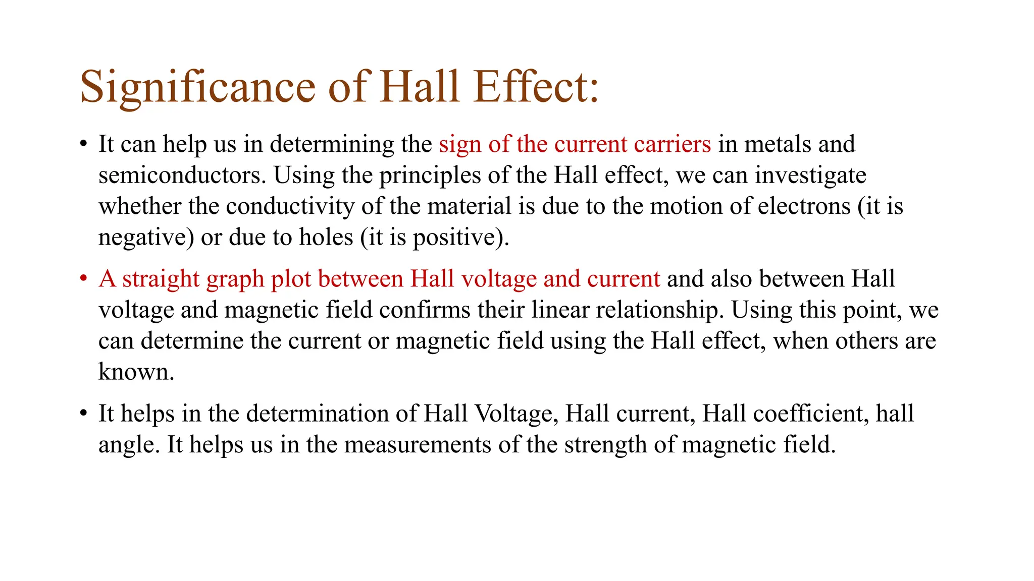 Hall Effect a important topic of inorganic chemistry | PPTX