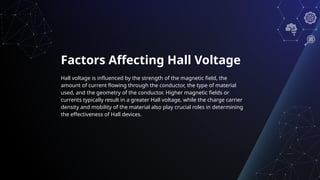 Hall Effect and various its applications | PPTX
