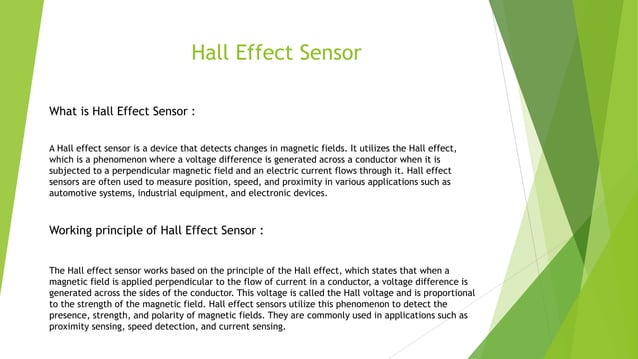 Hall Effect Sensor. Pdf and the uses of hall effect | PDF | Physics | Science