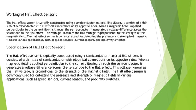 Hall Effect Sensor. Pdf and the uses of hall effect | PDF | Physics | Science