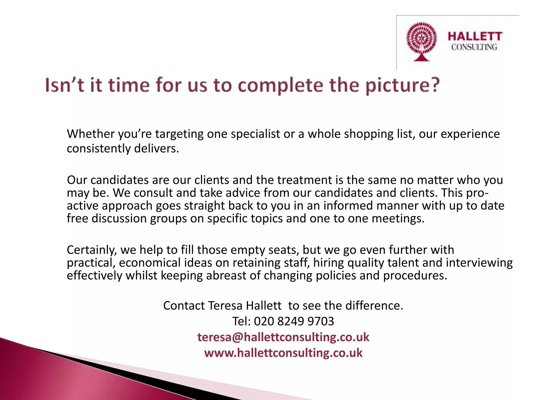 Hallett Consulting Ppt24092010 | PPSX