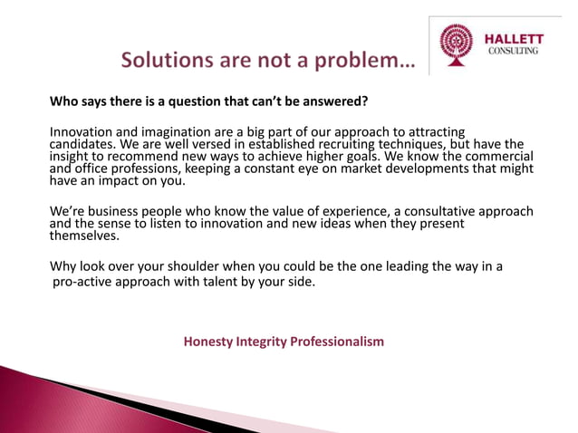 Hallett Consulting Ppt24092010 | PPSX