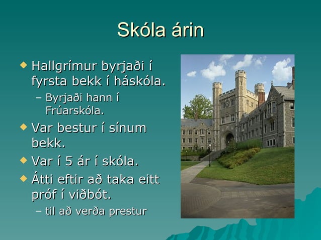 Hallgrimur Slideshow | PPT